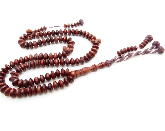 Bloodwood and Olivewood Shadhili Subha Prayer Beads Misbaha 99 Beads - Etsy