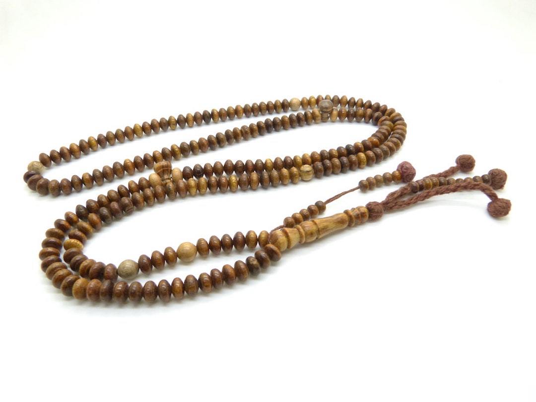 Ironwood and Agarwood Naqshbandi Tasbih Subha Prayer Beads 200 - Etsy