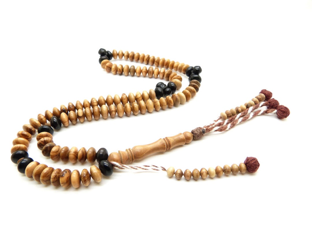 Ebony and Olivewood Shadhili Tasbih Subha Prayer Beads Misbaha - Etsy