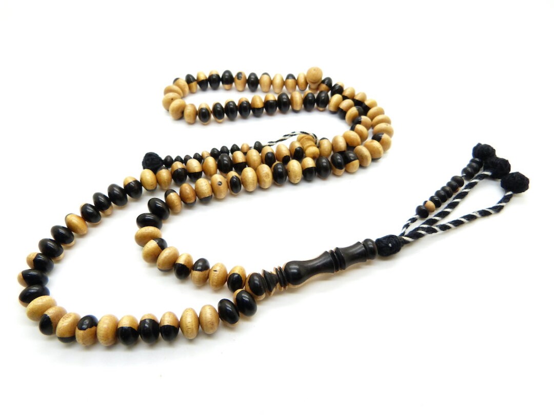 2 Tones Ebony Tasbih Subha Prayer Beads Misbaha 99 Beads - Etsy