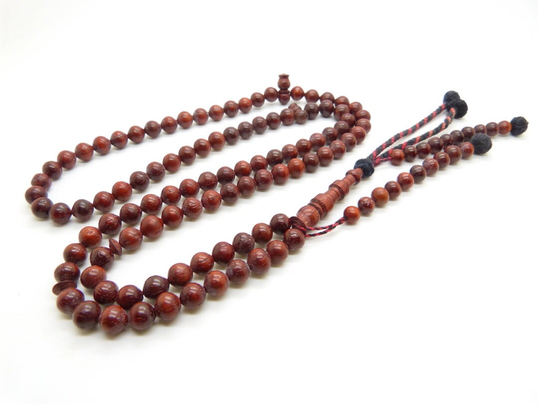 Bloodwood Tasbih Subha Prayer Beads Misbaha 99 Beads - Etsy UK