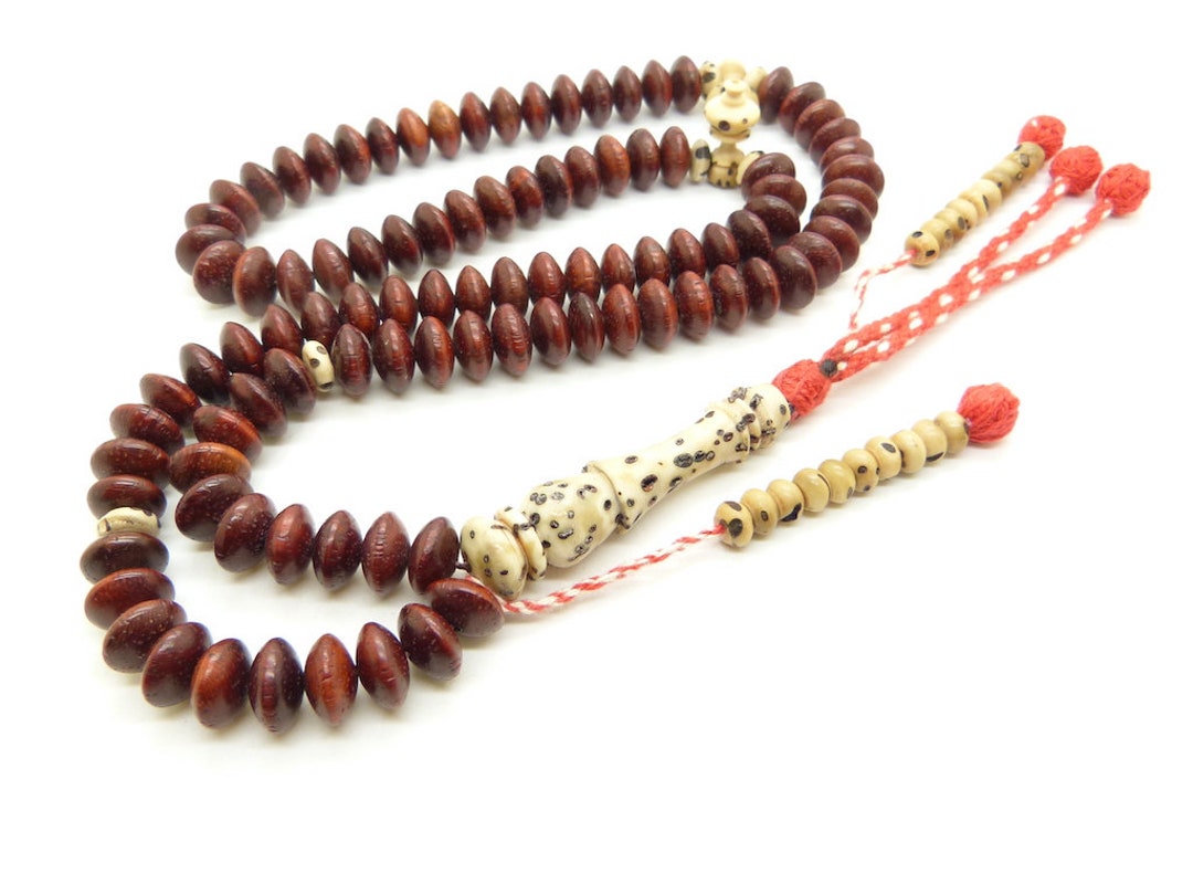 Bloodwood and Oud Salib Tasbih Subha Prayer Beads Misbaha 99 Beads - Etsy