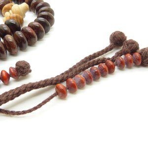 Bloodwood and Olivewood Shadhili Subha Prayer Beads Misbaha 99 Beads - Etsy