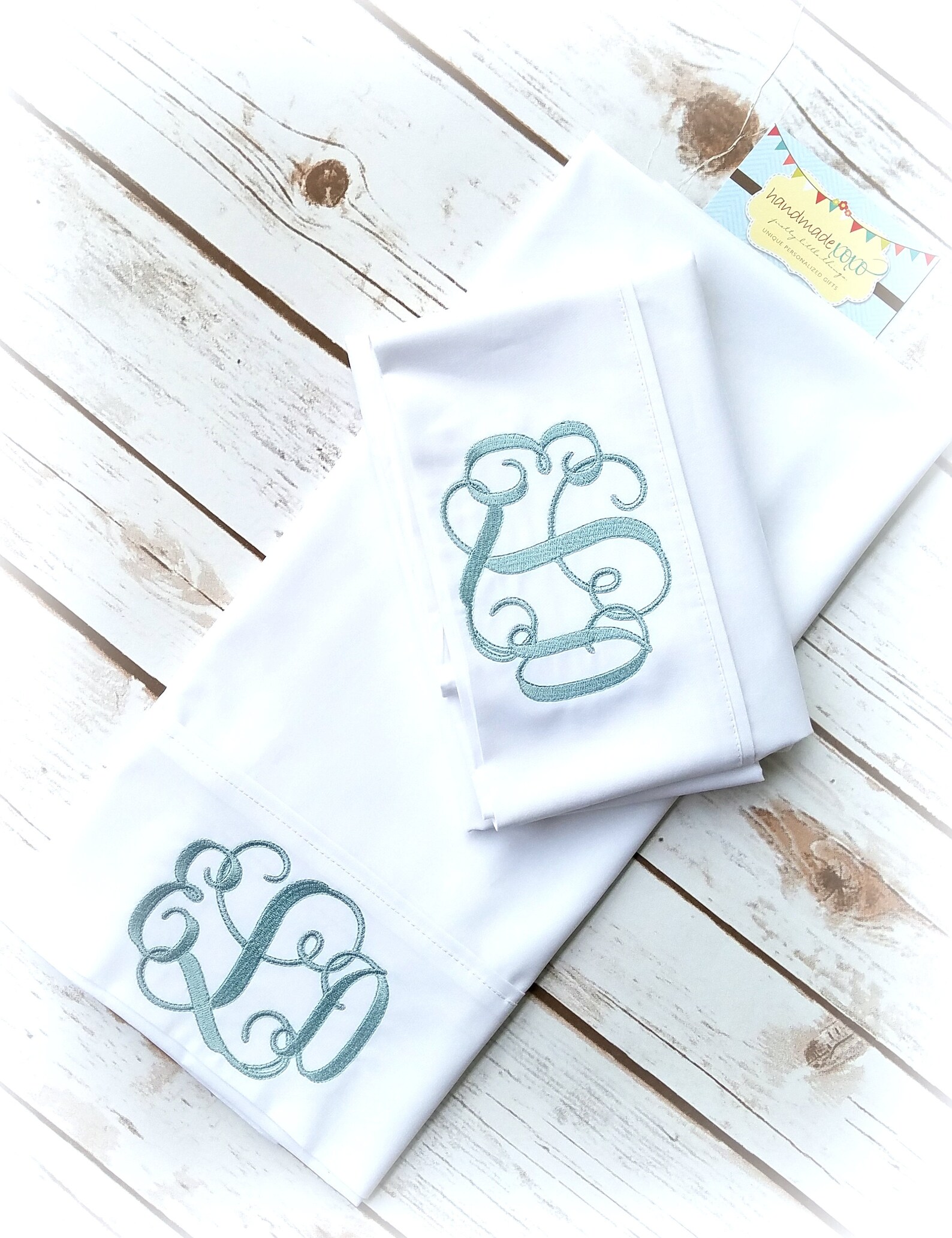 Monogram Pillow Case- Embroidered Monogram- Pillowcases-housewarming ...