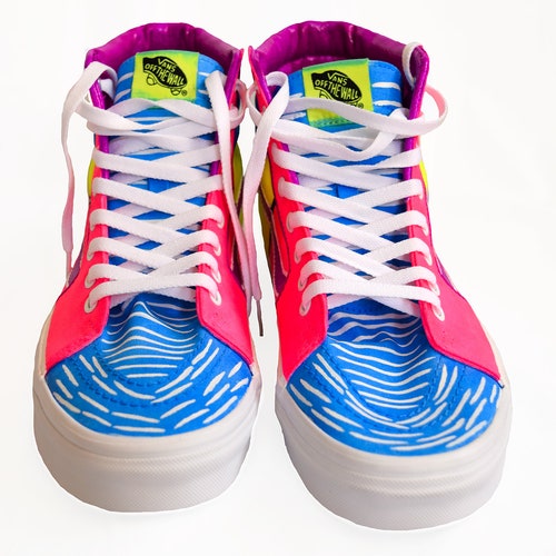 What the Neon is Going on Here Custom Vans - Etsy