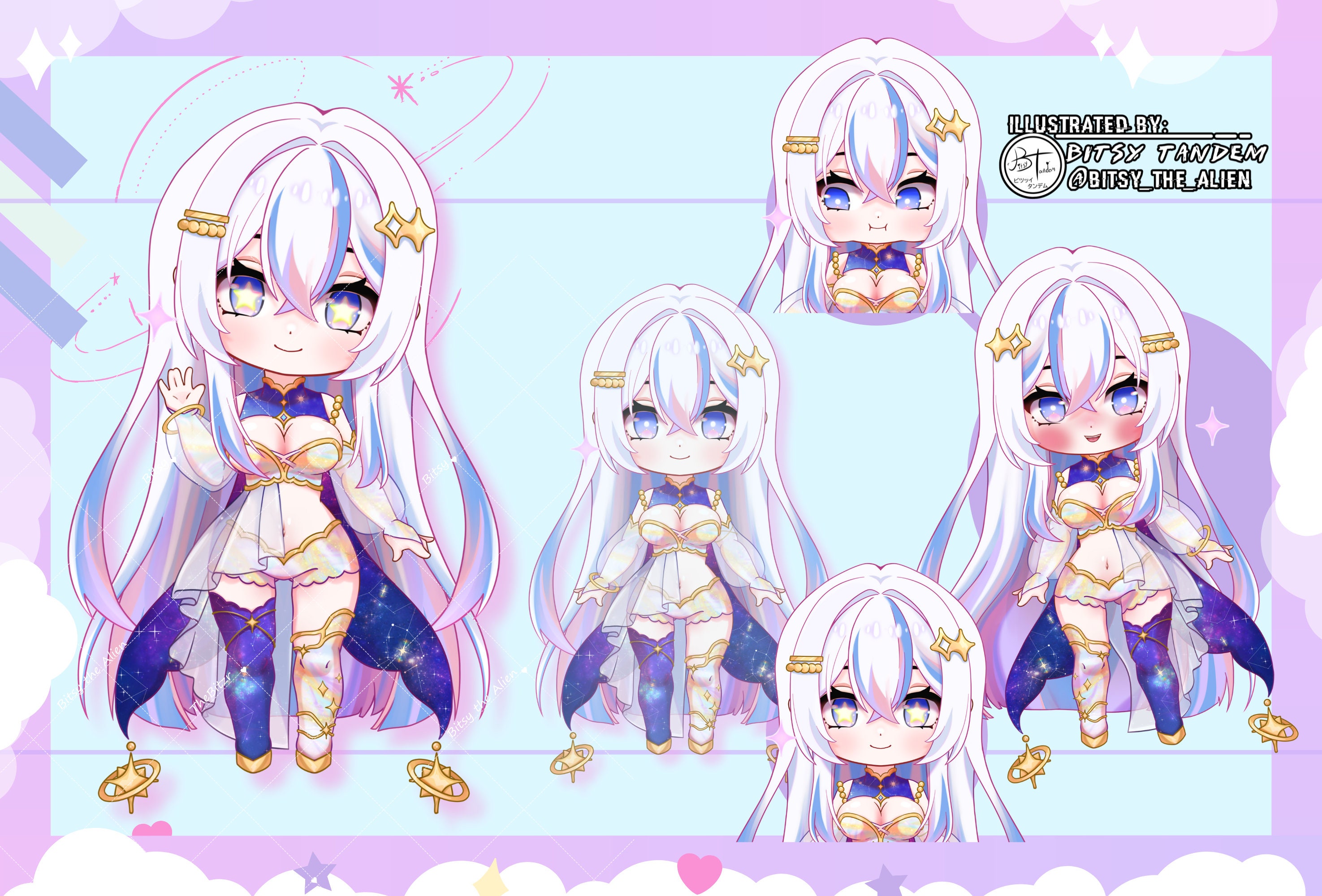 Custom Chibi Vtuber Model Full Stack Commercial Use | Live2d Vtuber ...