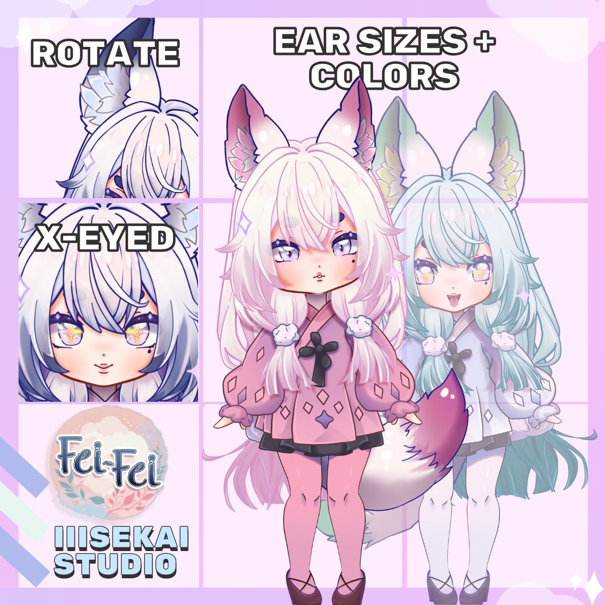 Fei-fei Chubble V-bridger Live2d Vtuber Model ready to Use Premade ...