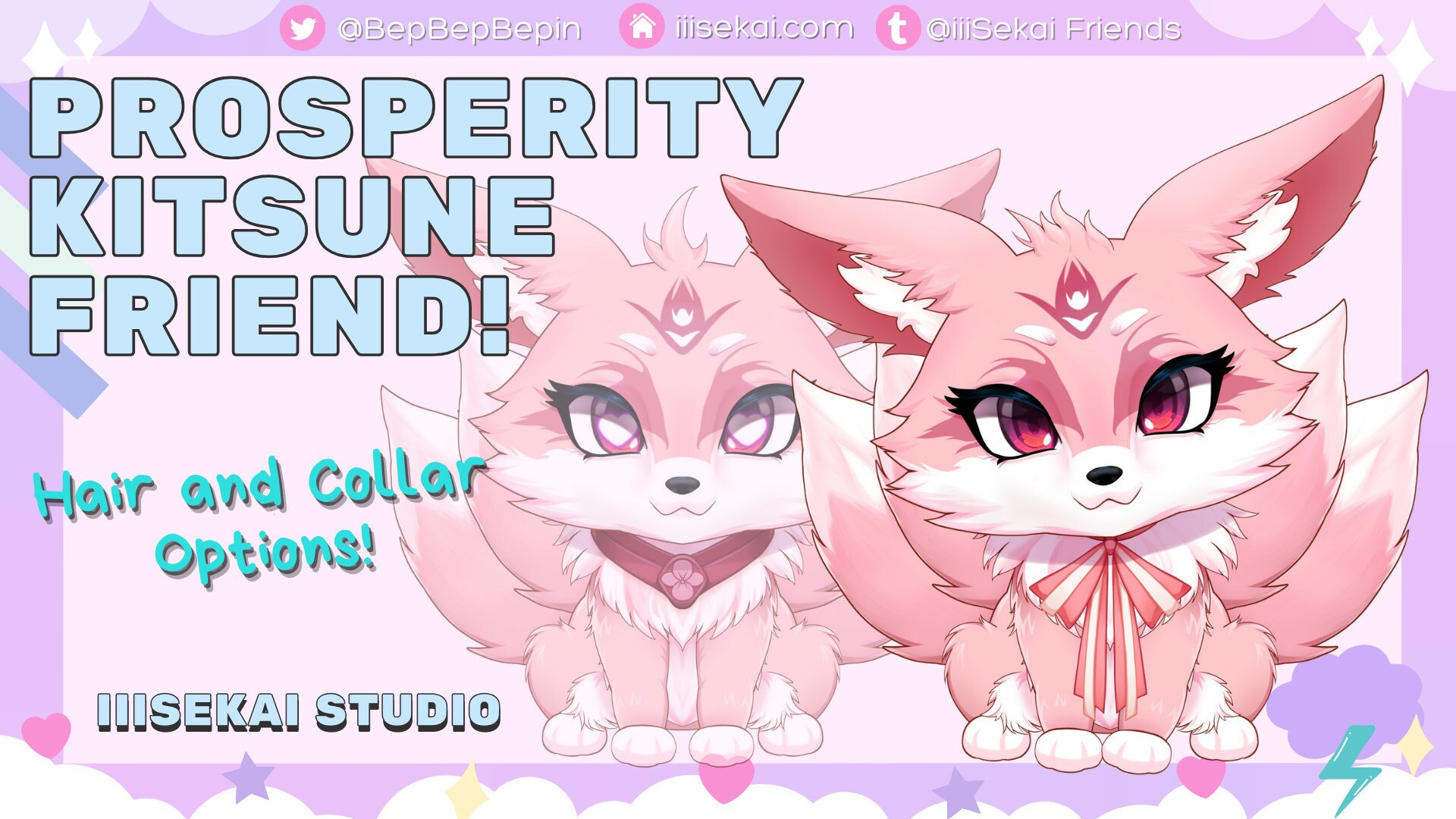 Prosperity the Kitsune || A 2D Vtuber Pet Asset || Customizable Lucky ...