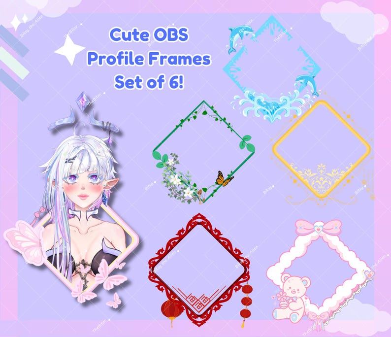 Vtuber Gamer Profile Frame | Twitch Livestreamer Frame for Gaming ...