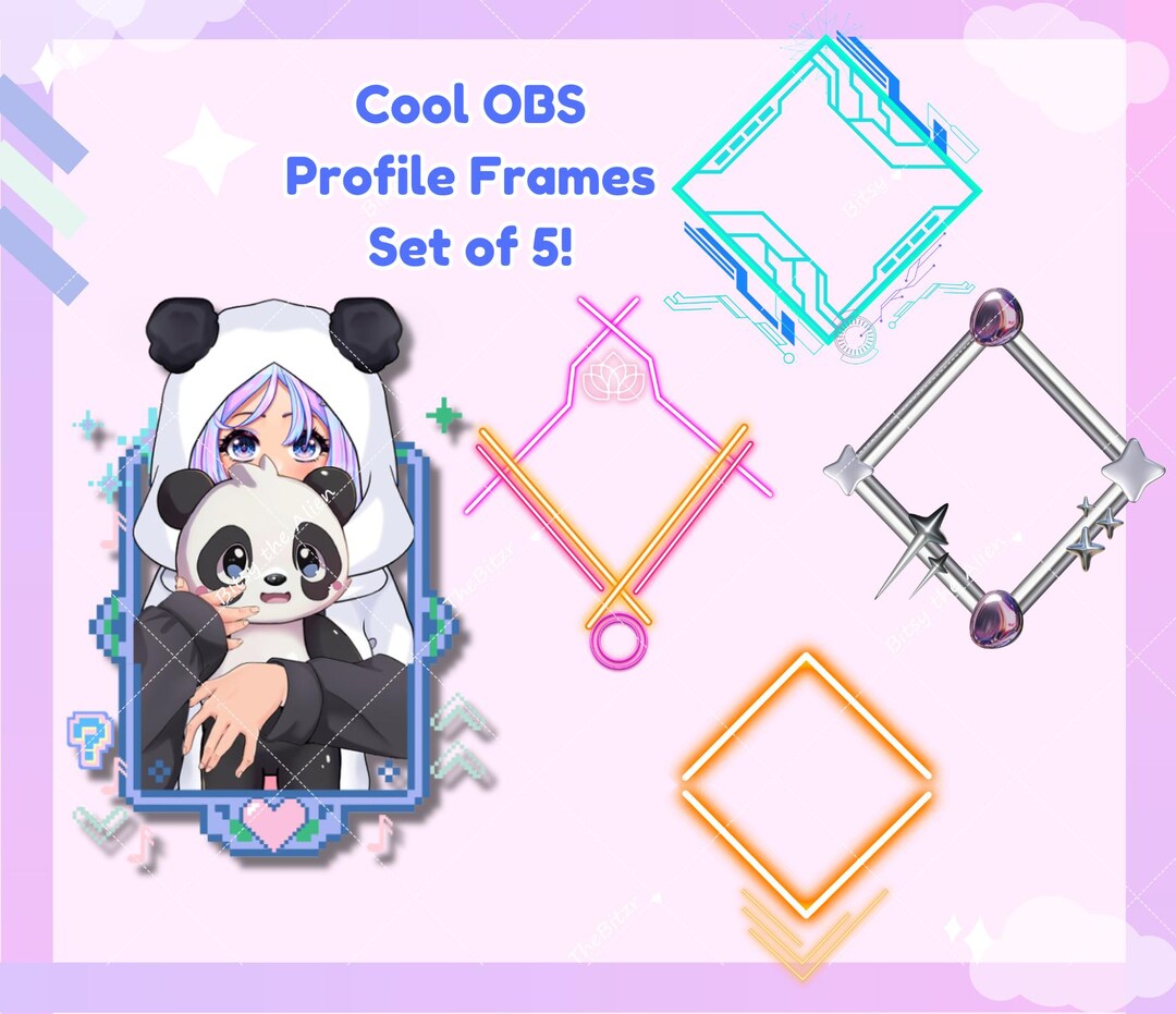 Vtuber Gamer Profile Frame | Twitch Livestreamer Frame for Gaming ...