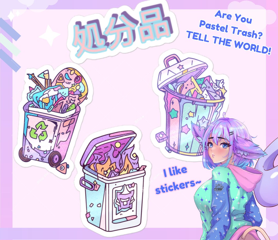 Pastel Trash Stickers | Meme Culture | Anime Trash | Trash Taste Meme ...
