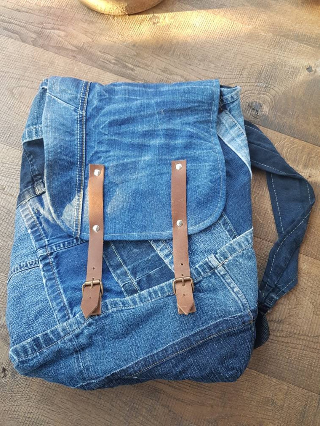 Recycled Jeans Backpack 1 - Etsy