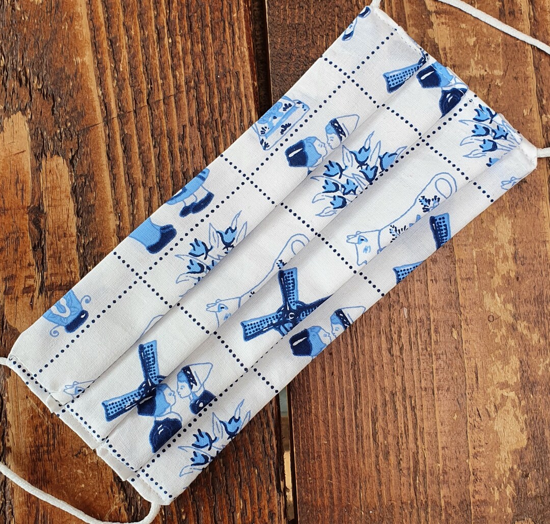 Delfts Blue Mouth Mask - Etsy