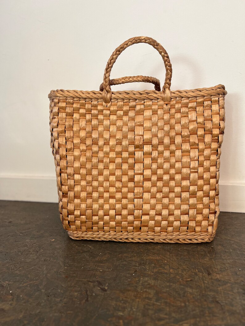 Vintage Straw Bag - Etsy