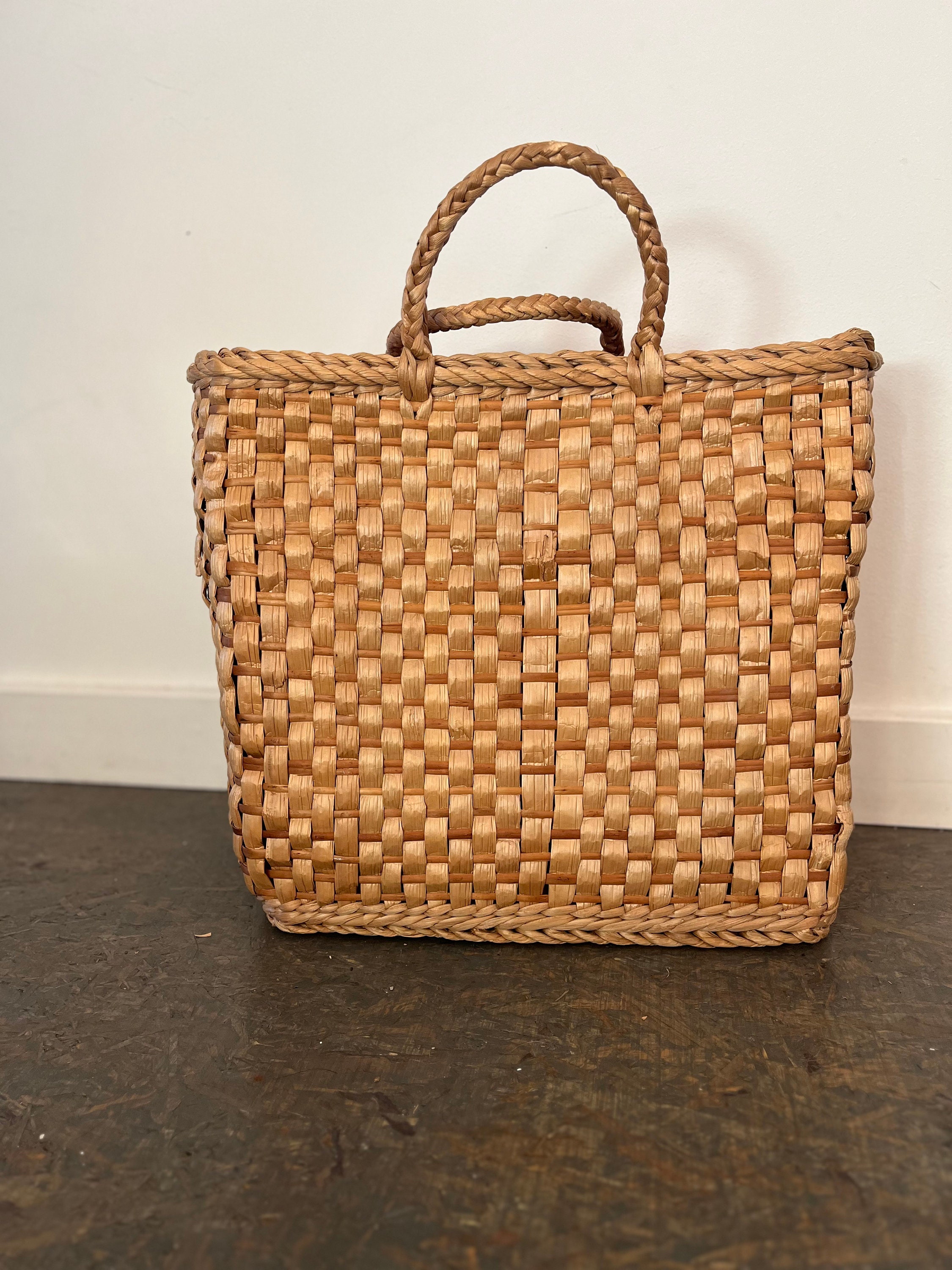 Vintage Straw Bag - Etsy