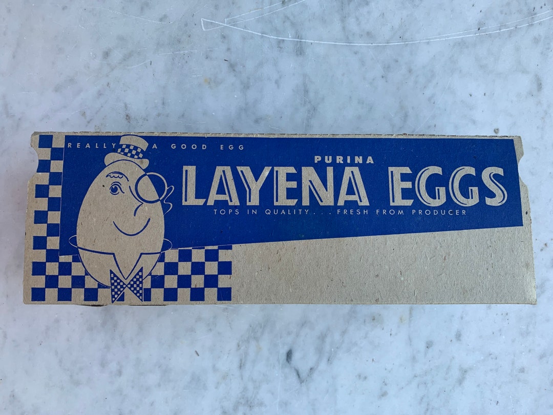 1930's Vintage Cardboard Purina Layena Eggs Box Unused Easter Display ...