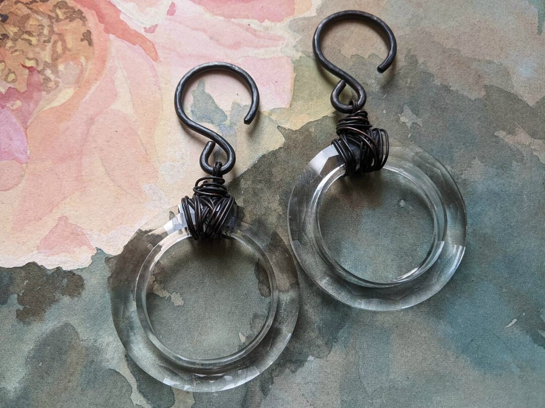 4G 6G 8G 10G 12G Earweights, Glass Prism Hoop, All Gauges Copper ...