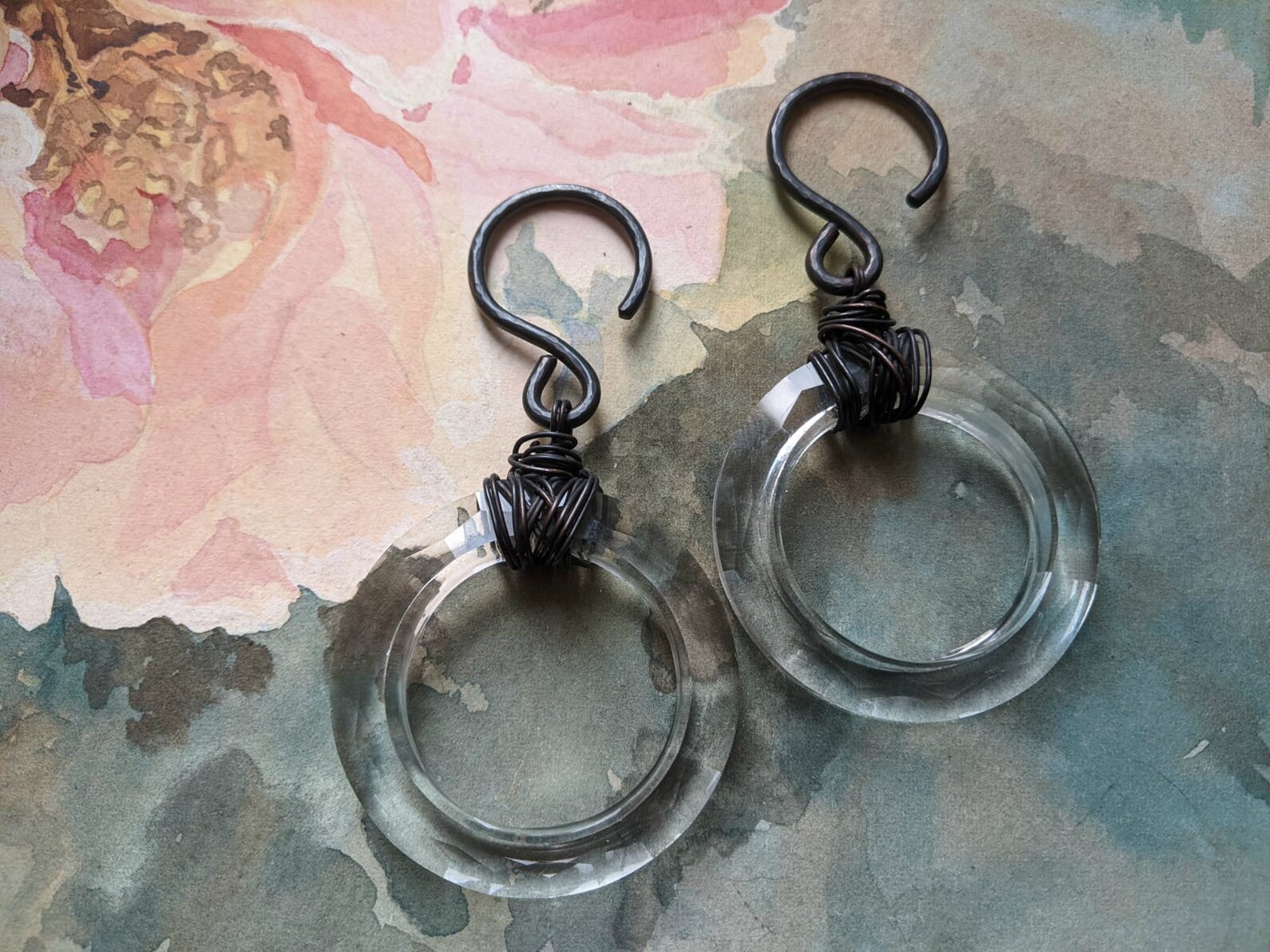 All Sizes Gauges Crystal Dangle 4G 6G 8G 10G 12G Copper Oxidized ...