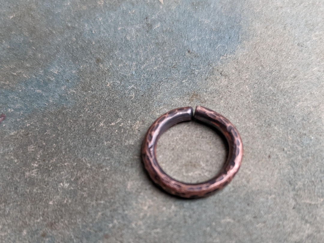 14gauge = 1.5mm Thick 8-20mm Bronze Stretched Lobes Raw Septum Daith ...