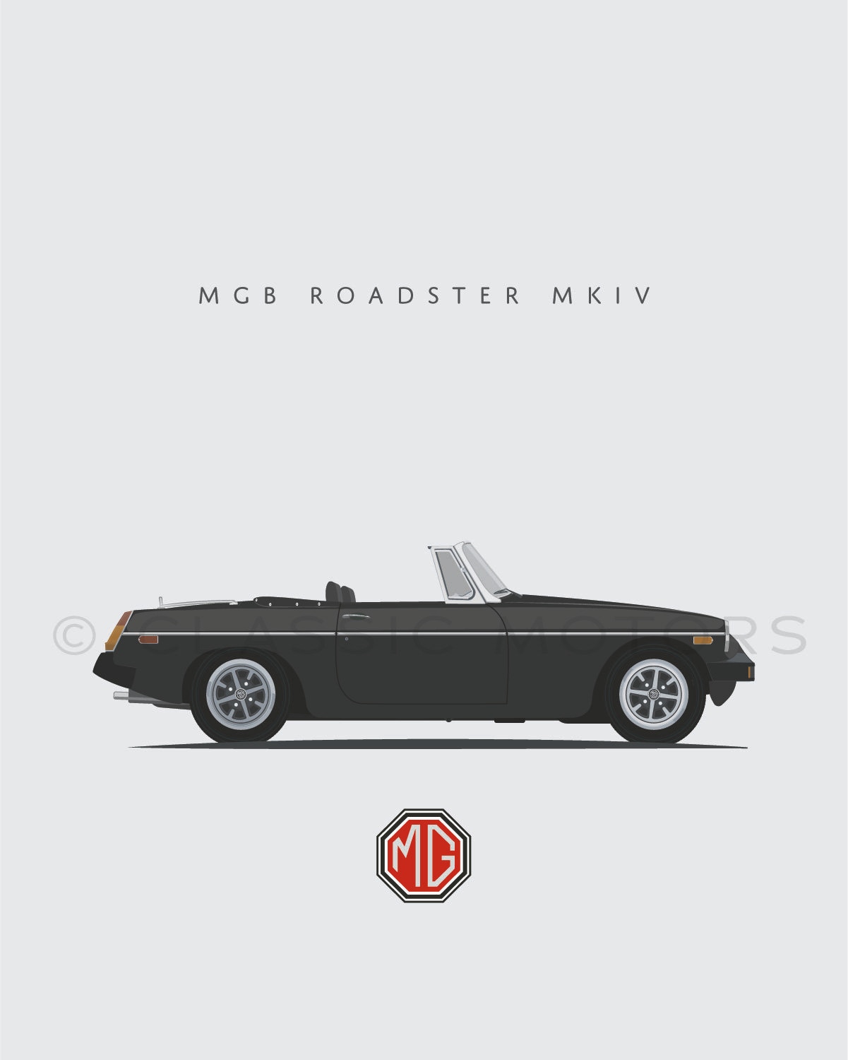 Unframed Color Print of a Classic 1978 MGB Roadster - Perfect for ...