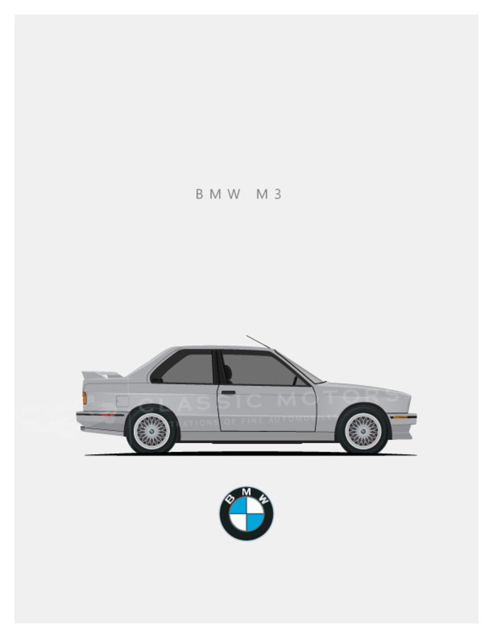 BMW M3 Unframed Color Print Two Sizes Available Free | Etsy
