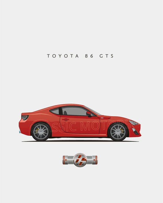Toyota GT86 Unframed Color Print Two Sizes Available - Etsy