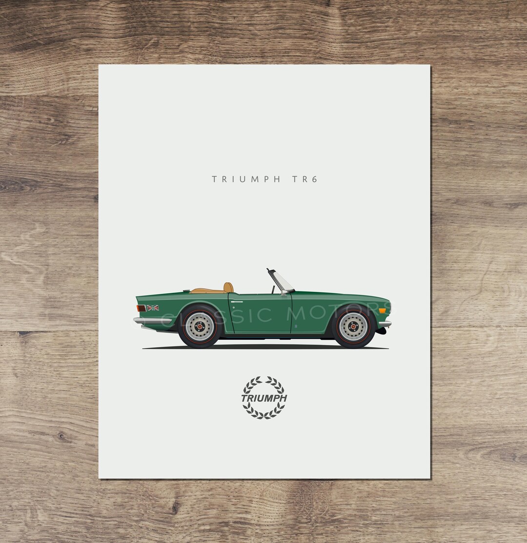 Unframed Color Print of a Triumph TR6 Sports Car | Perfect for British ...