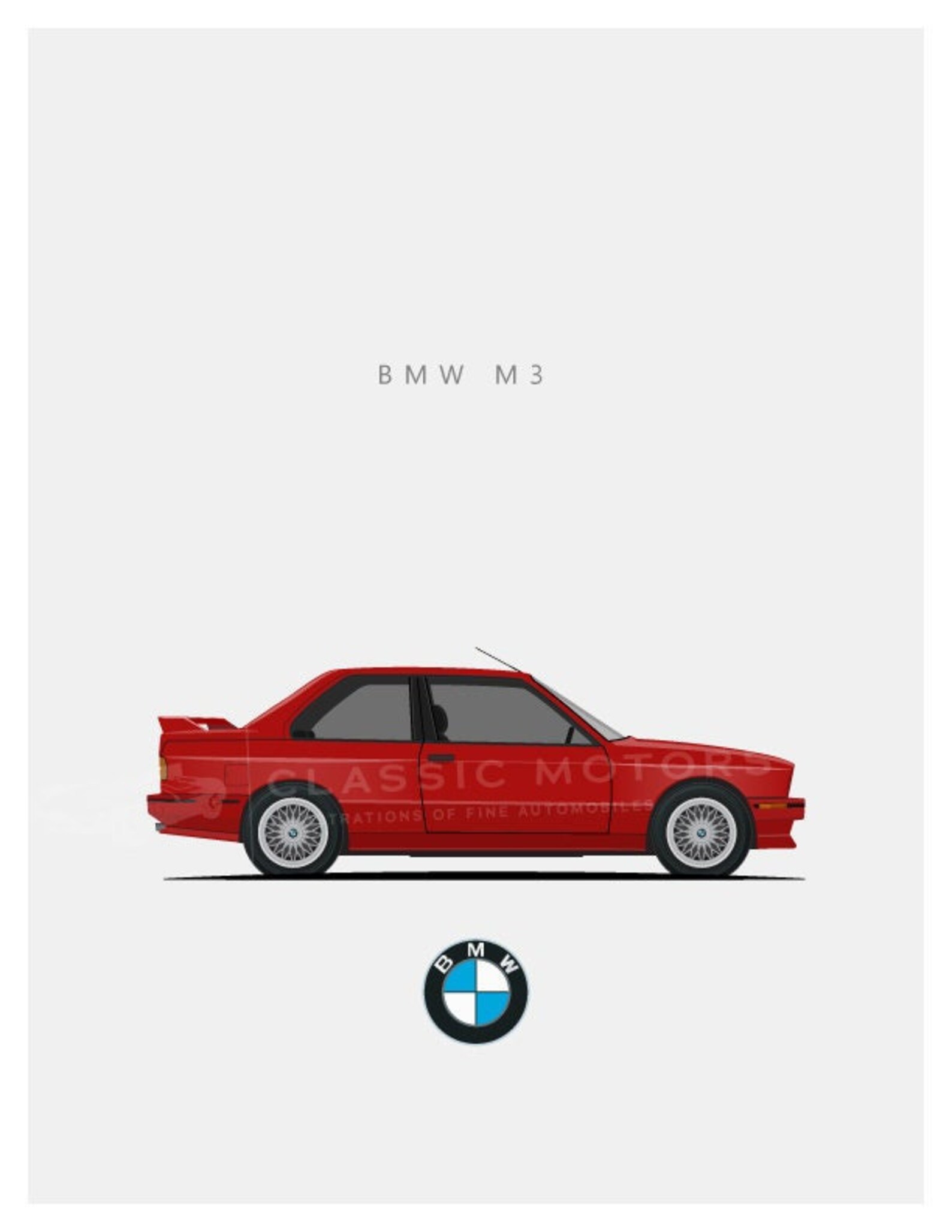 BMW M3 Unframed Color Print Two Sizes Available Free - Etsy
