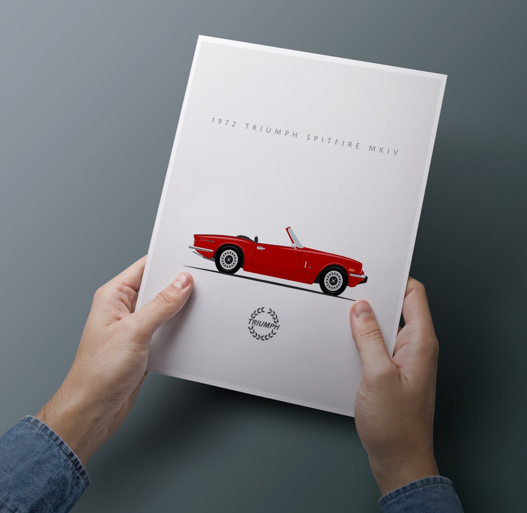 Unframed Color Print of a Triumph Spitfire Mkiv | Perfect for British ...