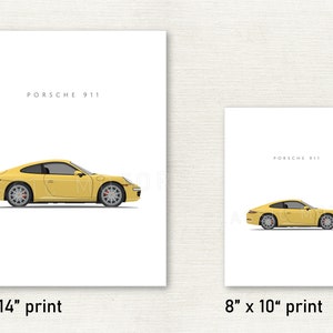 Porsche 911 / 997 Unframed Color Print Two Sizes - Etsy