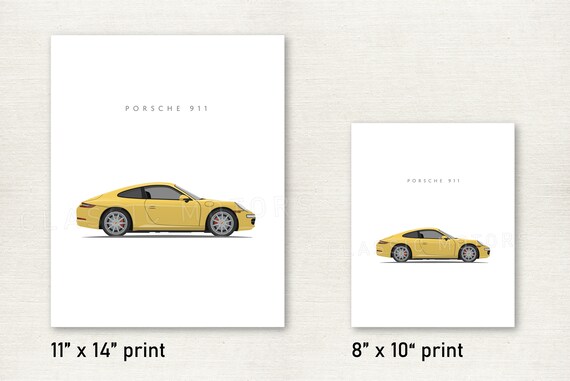 Porsche 911 / 997 Unframed Color Print Two Sizes | Etsy