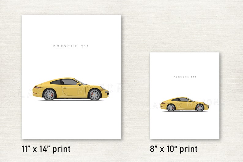Porsche 911 / 997 Unframed Color Print Two Sizes - Etsy