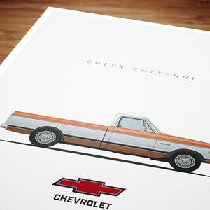 PRINT - Chevrolet Cheyenne Pickup Truck - 8x10 Inch Unframed Print ...