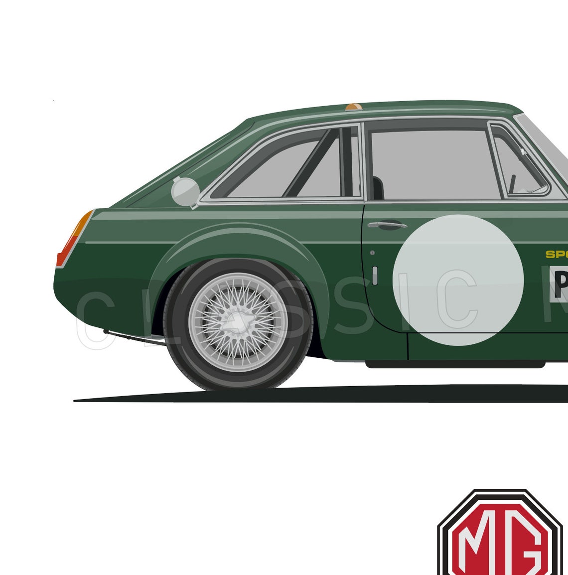 MG MGC GTS Sebring Race Car Unframed Color Print Free - Etsy