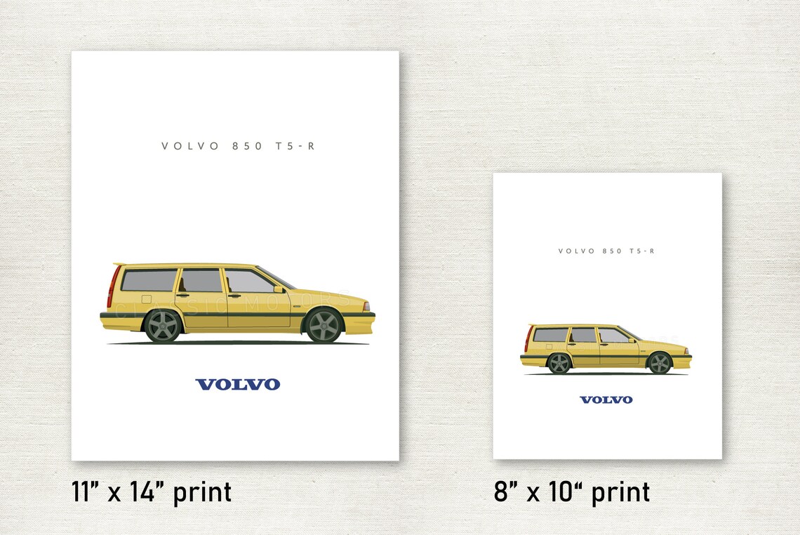 Volvo 850 T5-R Wagon Unframed Color Print Two Sizes - Etsy