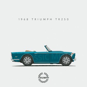 Unframed Color Print of a Triumph TR250 Sports Car | Perfect for ...