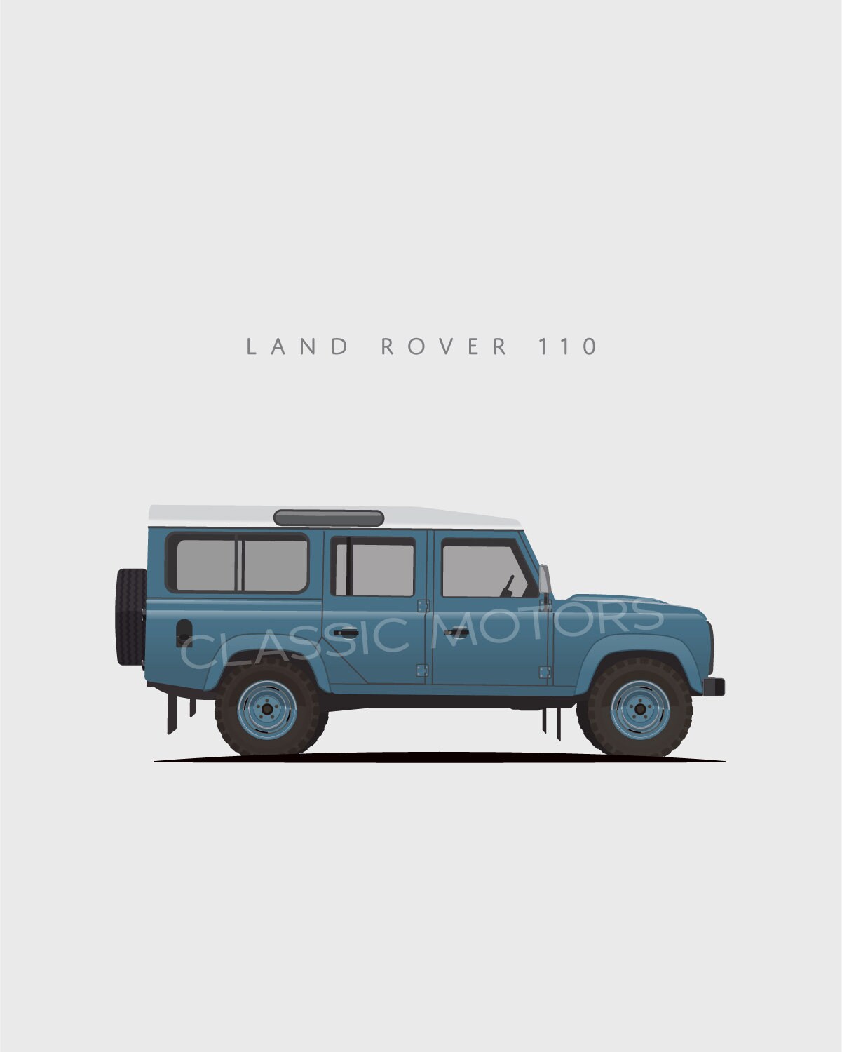 PRINT Land Rover 110 8x10 inch unframed print Four | Etsy
