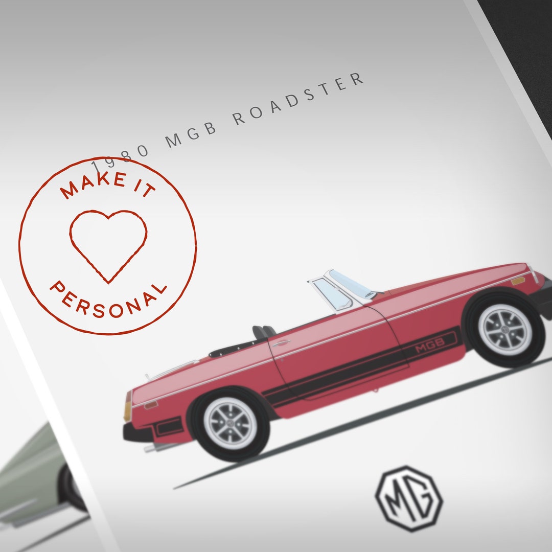 Unframed Color Print of a Classic 1978 MGB Roadster - Perfect for ...