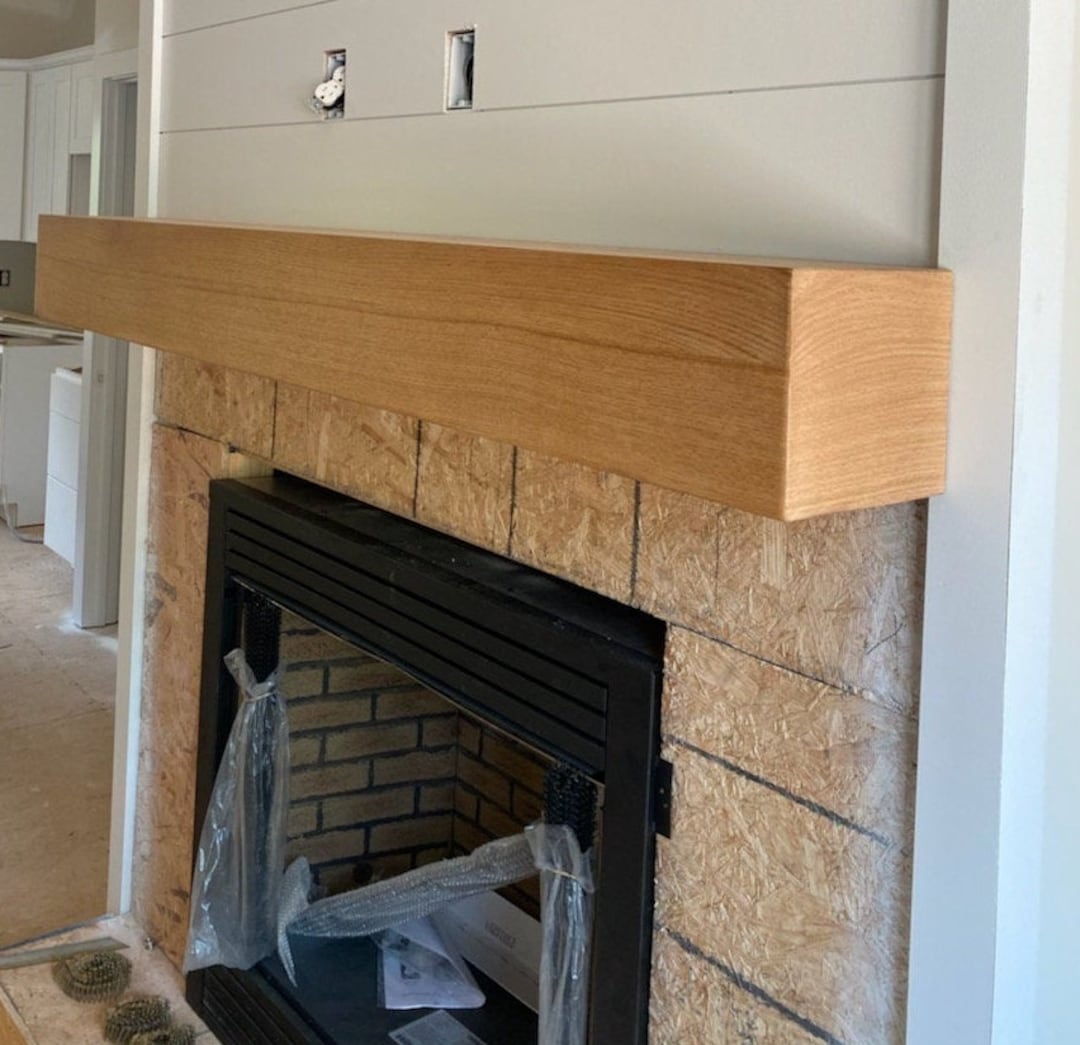 Red Oak Mantle, Mantle, Floating Shelf, Floating Mantle, Fireplace ...
