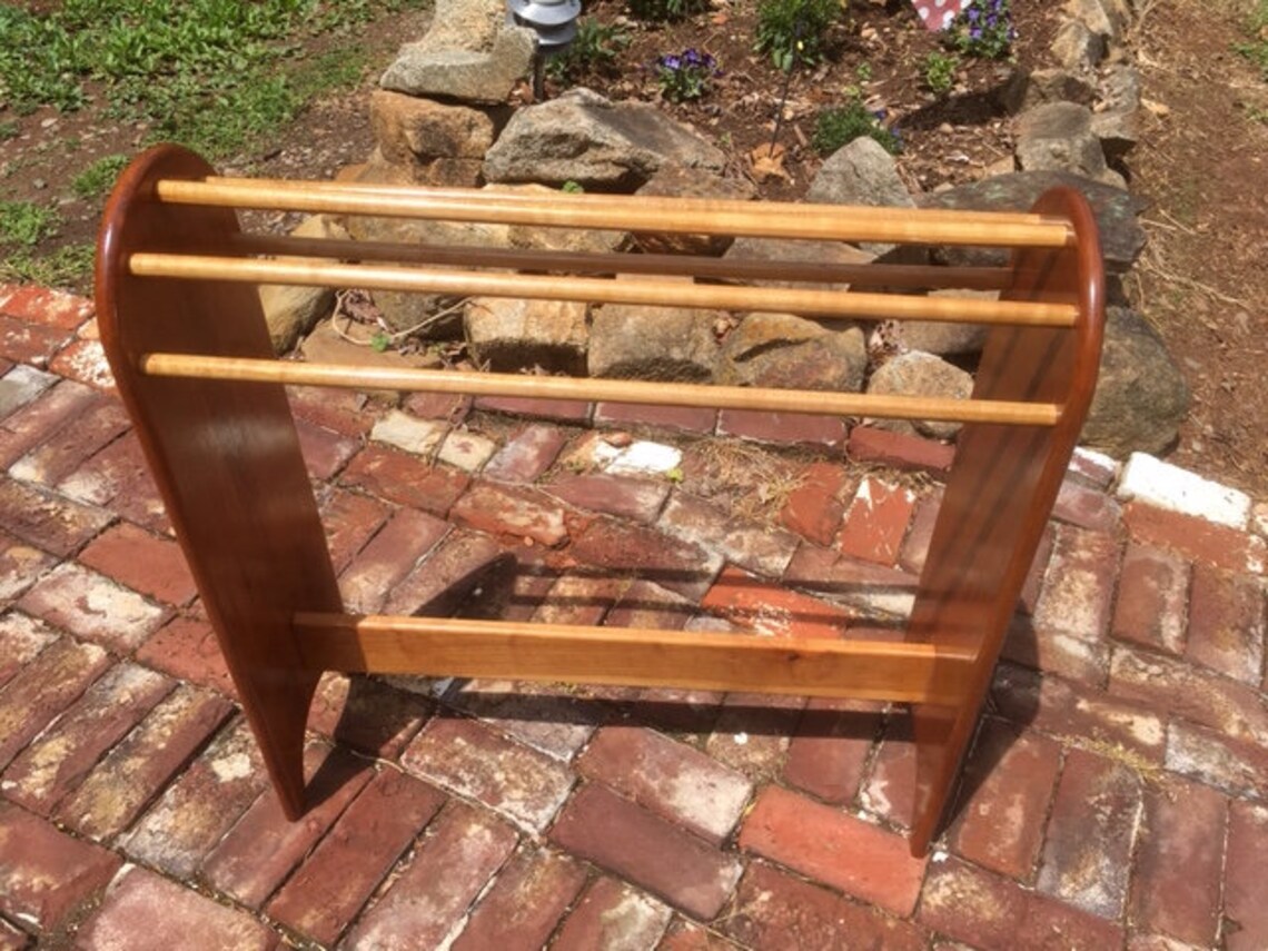 Quilt Rack, Cherry, Afghan Rack, Hand Made, Hand Crafted, Blanket ...