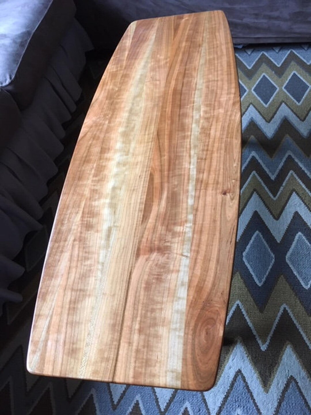 Cherry Surf Board Coffee Table, Mid Century Modern, Cherry Coffee Table ...