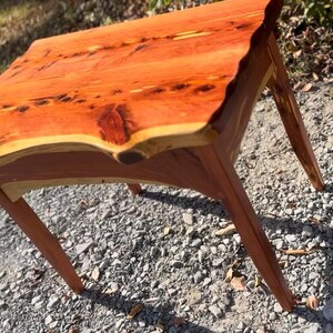 Red Cedar Side Table - Accent Table, Hall Table, End Table, Bedside Table, Night Stand, Side ...