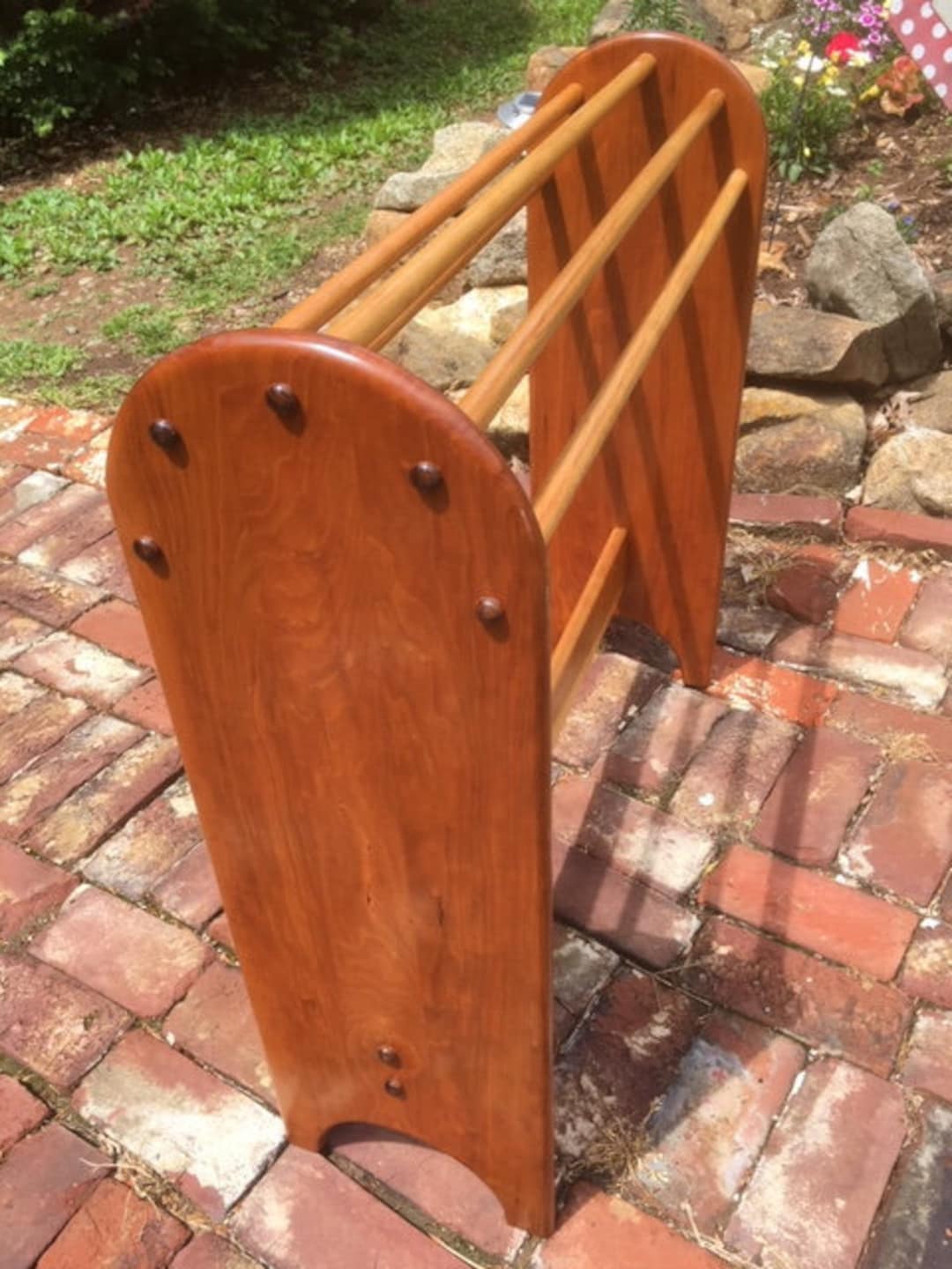 Quilt Rack, Cherry, Afghan Rack, Hand Made, Hand Crafted, Blanket ...