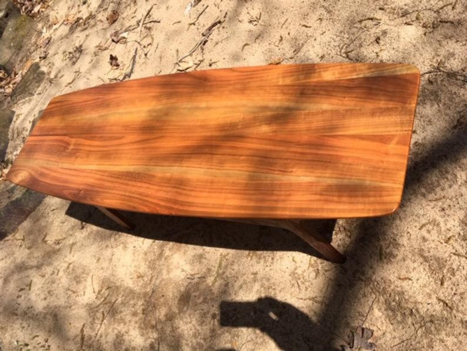 Cherry Surf Board Coffee Table Mid Century Modern Cherry - Etsy