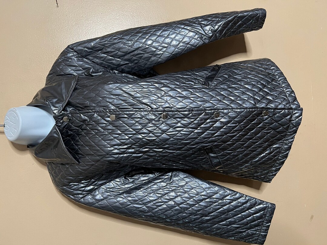 Silver Shedrain Shiny Raincoat Vintage Womens 80s Pvc Vinyl - Etsy