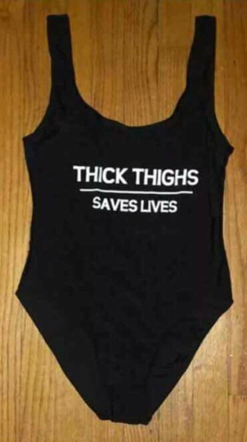 Thick Thighs Saves Lives New Womens Swimsuit Swimwear Body - Etsy