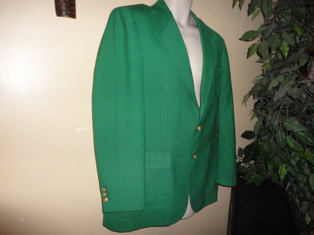 AWESOME Vintage Mens Green Christmas Sport Coat Blazer Jacket Size 38 ...