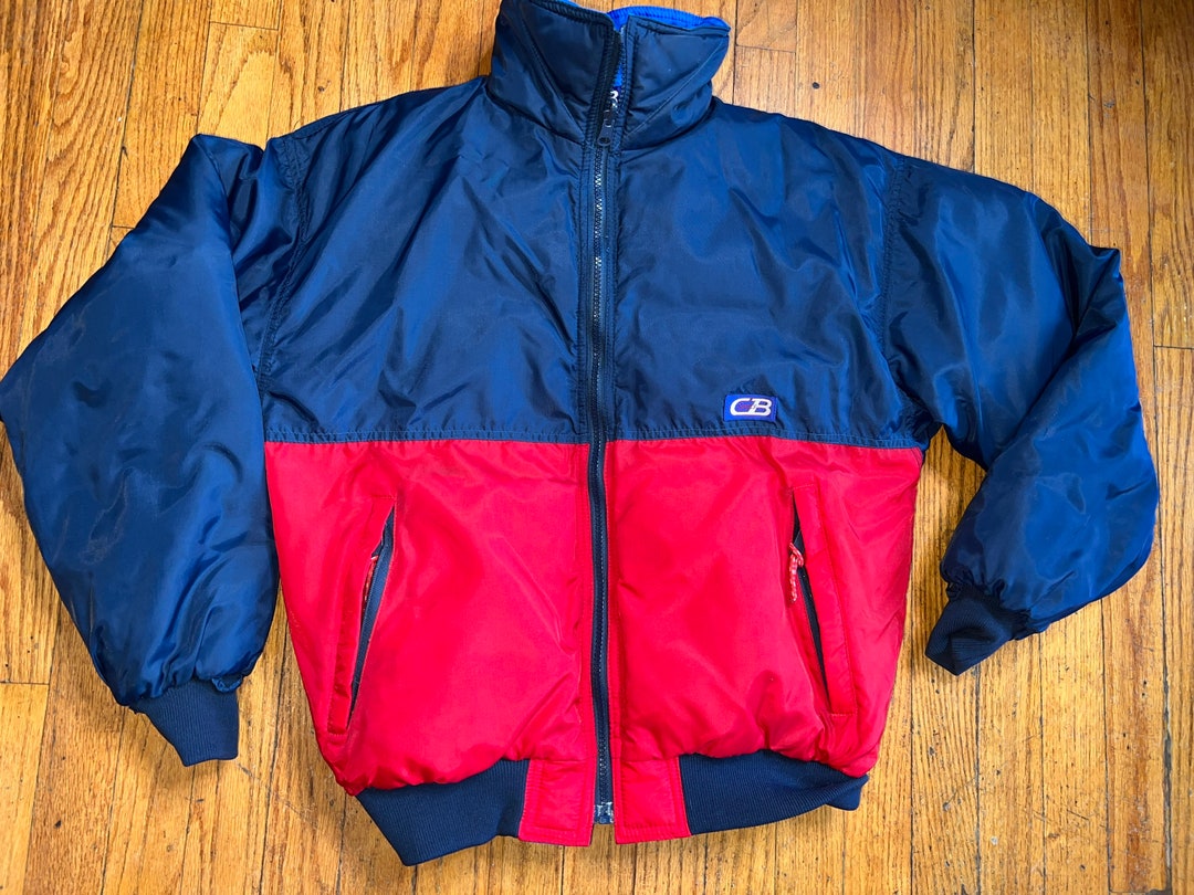 CB Sports 2 in 1 70s 80s Mens Jacket Coat Vintage Ski Reversible Puffer ...