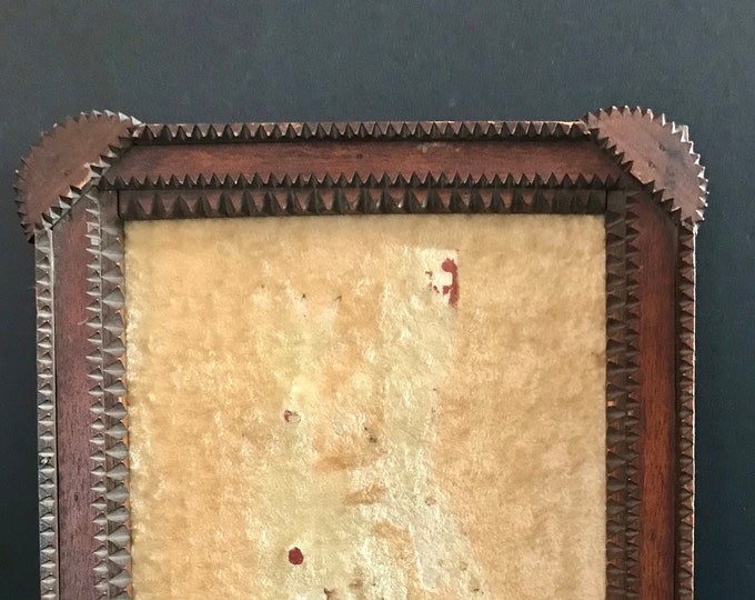 Antique Tramp Art Frame - Etsy