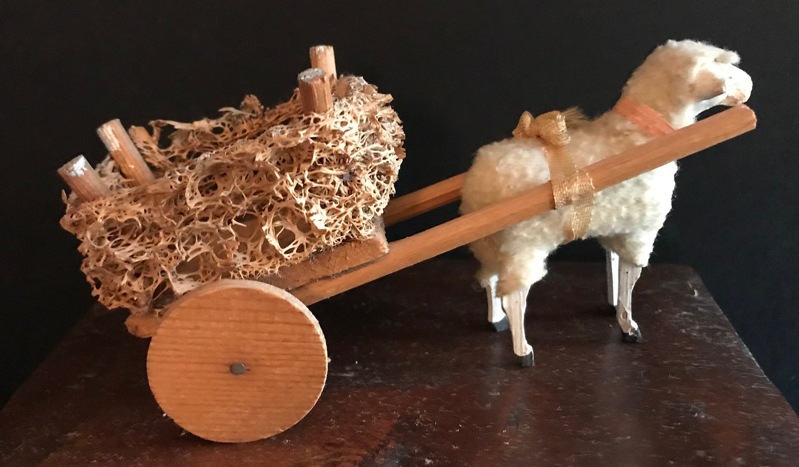 Antique Putz Wooly Lamb Sheep Pulling Cart Erzgebirge - Etsy